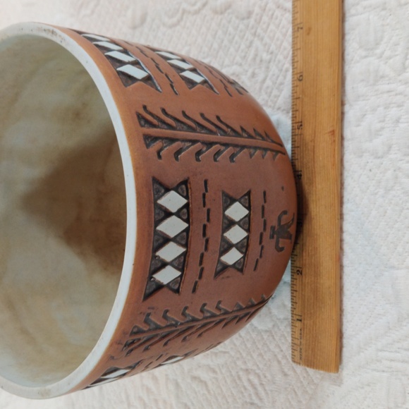 Brazil | Art | Hand Carved Primitive Design Flower Pot Pottery From ...